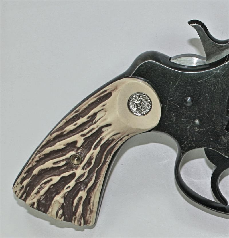 Colt 1917 New Service Imitation Jig Bone Grips With Medallions